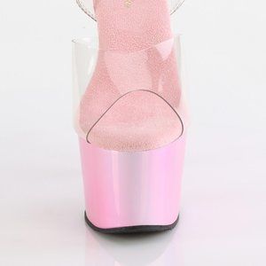Shoes | Barbie Barbiecore Holographic Platform Clear High Heel Shoes ...